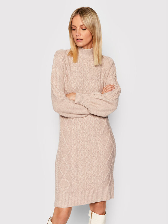 Guess Sukienka dzianinowa Cassandra W1BK38 Z2WJ0 Beżowy Regular Fit ...