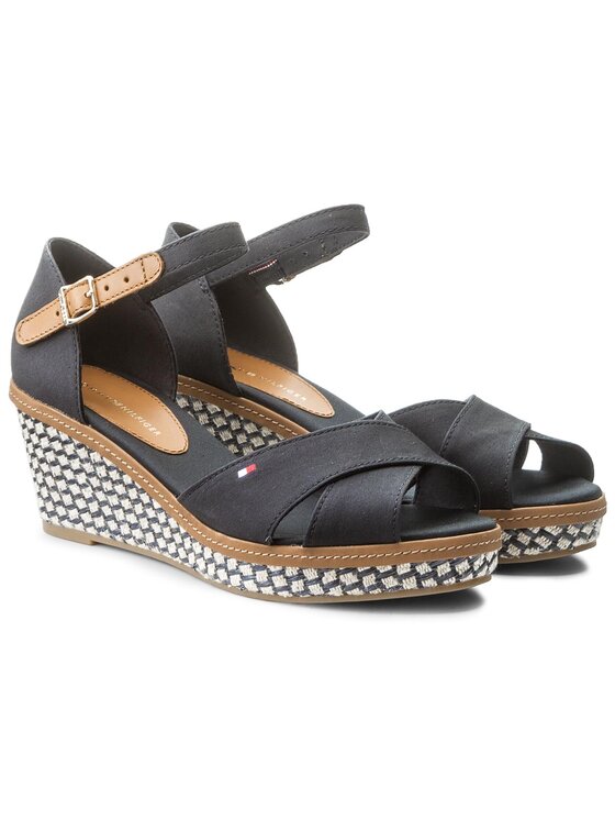 Tommy Hilfiger Espadrilles Iconic Elba Sandal Basic FW0FW02648 Dunkelblau Modivo