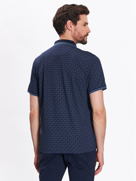 Michael Kors Тениска с яка и копчета CS250V85KS Тъмносин Regular Fit ...