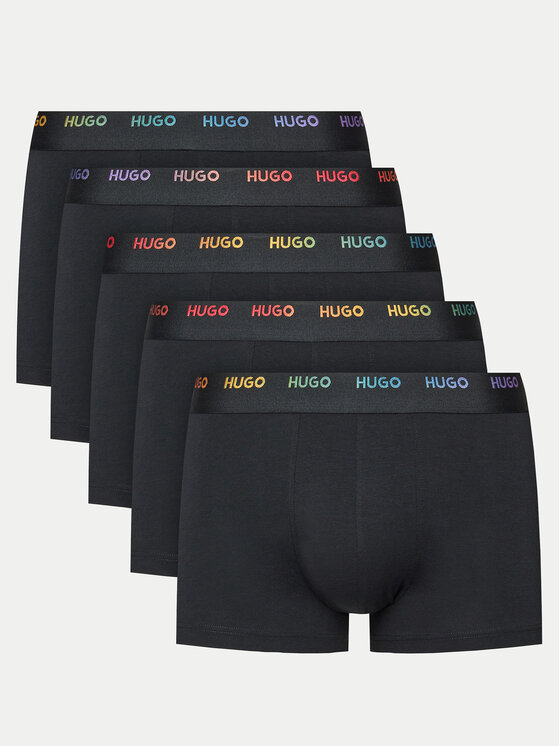Hugo Set 5 perechi boxeri Rainbow 50515670 Negru | Modivo.ro