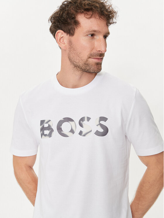 Boss T-Shirt Thompson 15 50513382 Biały Regular Fit | Modivo.pl