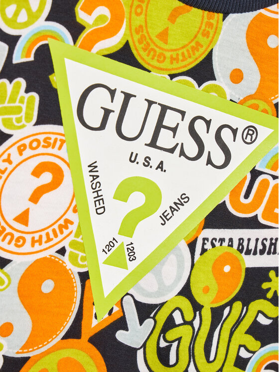 Guess Set bluză și pantalon N3YG01 K8HM3 Colorat Regular Fit | Modivo.ro