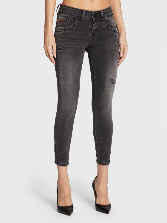 LTB Jeansy Senta Zip 51496 15189 Szary Super Slim Fit | Modivo.pl