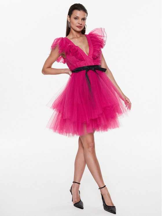 Pinko Sukienka koktajlowa Filippine 100469 Y4BK Różowy Regular Fit | Modivo.pl