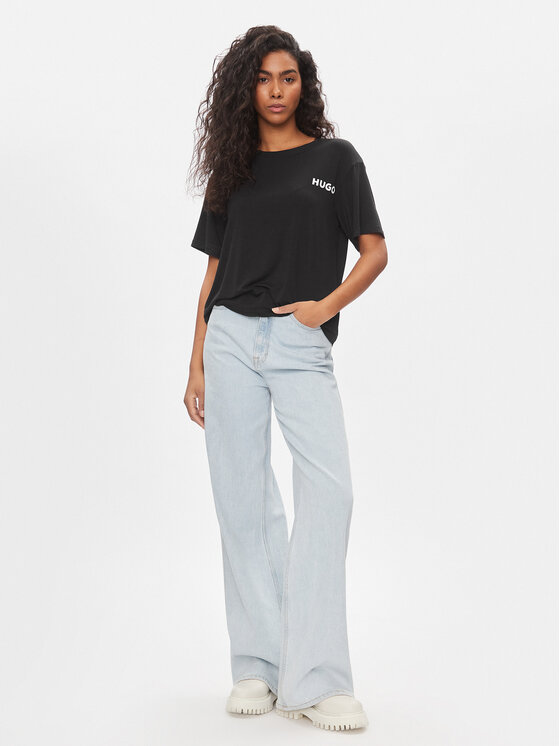 Hugo Pyjama-T-Shirt Unite 50490707 Schwarz Relaxed Fit | Modivo.de