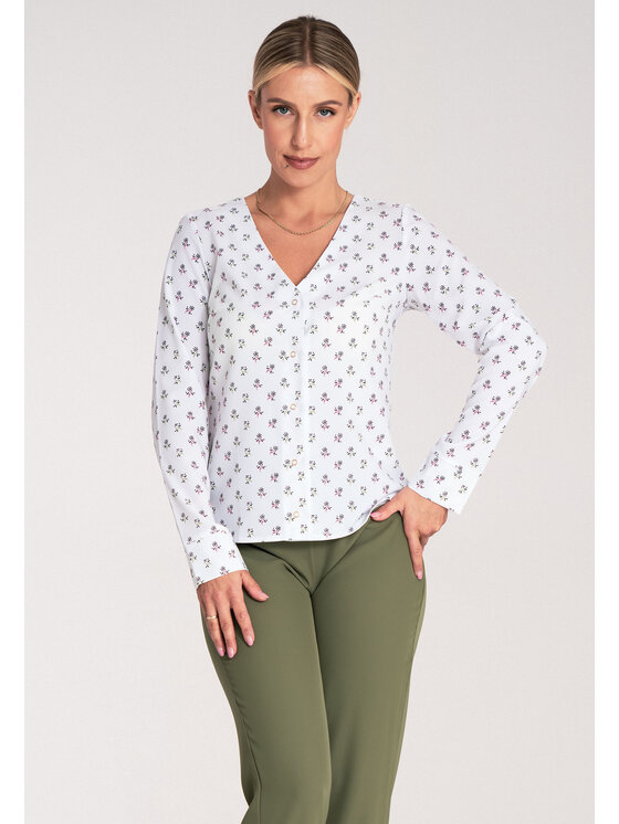 FIGL Bluzka M1047 Kolorowy Regular Fit | Modivo.pl