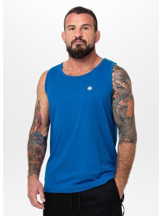 PITBULL Tank top Coolmax SCOTT Niebieski Regular Fit | Modivo.pl