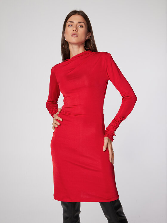 Rage Age Kleid für den Alltag Natalie Rot Slim Fit | Modivo.de