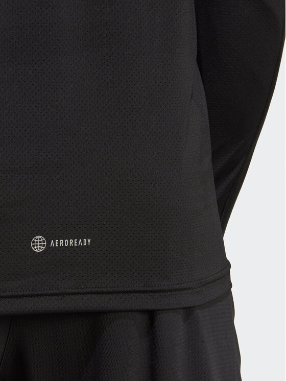 adidas Φανελάκι τεχνικό Run Icons 3-Stripes HN8024 Μαύρο Slim Fit ...