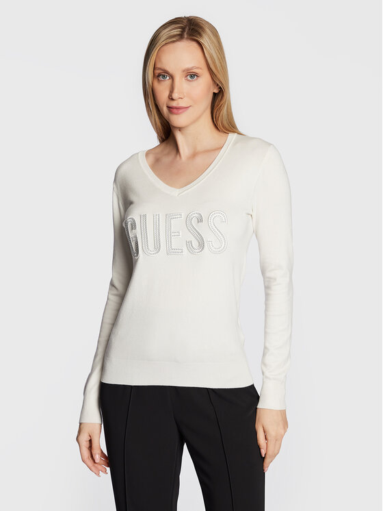 Guess Sweter Pascale W2BR52 Z2NQ2 Biały Regular Fit | Modivo.pl
