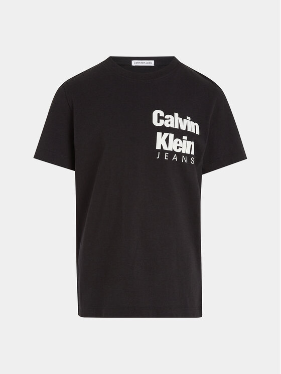 Calvin Klein Jeans Тишърт Mini Blown Up Logo Ib0ib01885 Черен Regular
