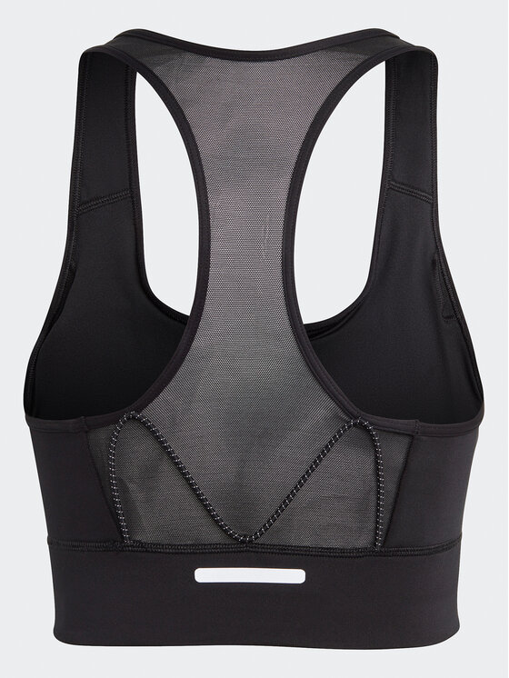 adidas Biustonosz sportowy Medium-Support Running Pocket IC8003 Czarny ...
