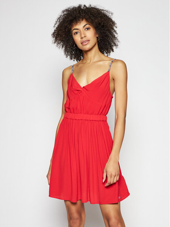 Tommy Jeans Nyári ruha Essential DW0DW09934 Piros Slim Fit | Modivo.hu