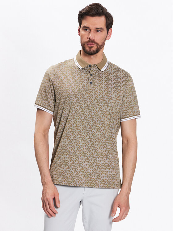 Michael Kors Polo CS250V85KS Khaki Regular Fit | Modivo.pl