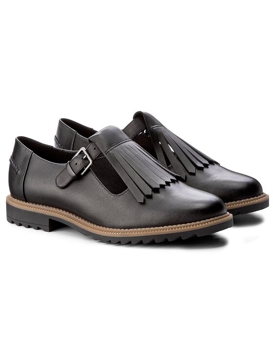 Clarks Halbschuhe Griffin Mia 261156344 Schwarz Modivo