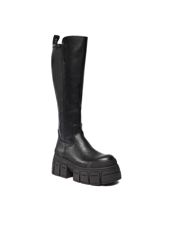 Buffalo Mušketýrky Gospher Stretch Boot 1622354 Černá | Modivo.cz