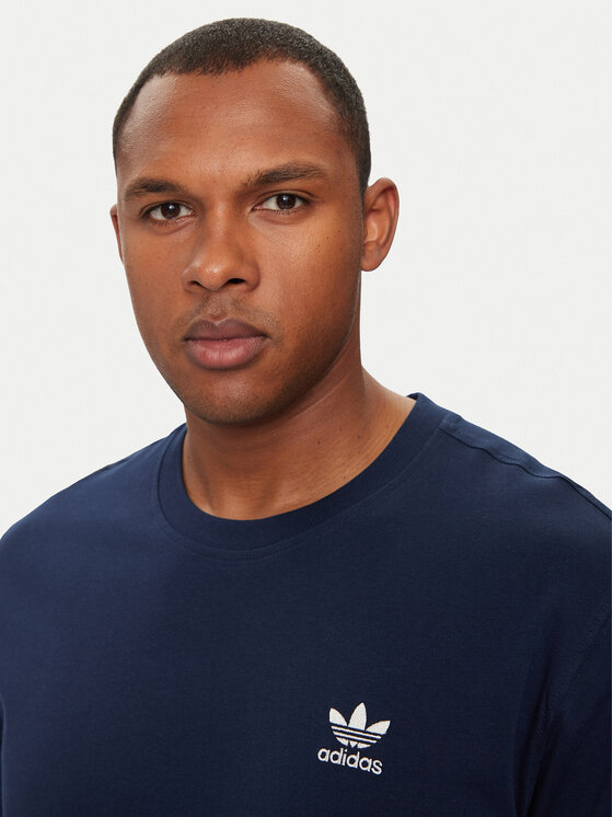 adidas T-Shirt Trefoil Essentials IR9693 Granatowy Regular Fit | Modivo.pl