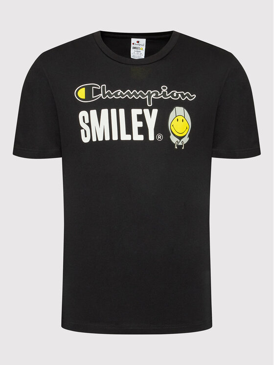 Champion T-Shirt SMILEY 218221 Černá Regular Fit | Modivo.cz