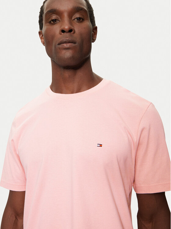 Tommy Hilfiger T-Shirt Essential MW0MW37267 Różowy Regular Fit | Modivo.pl