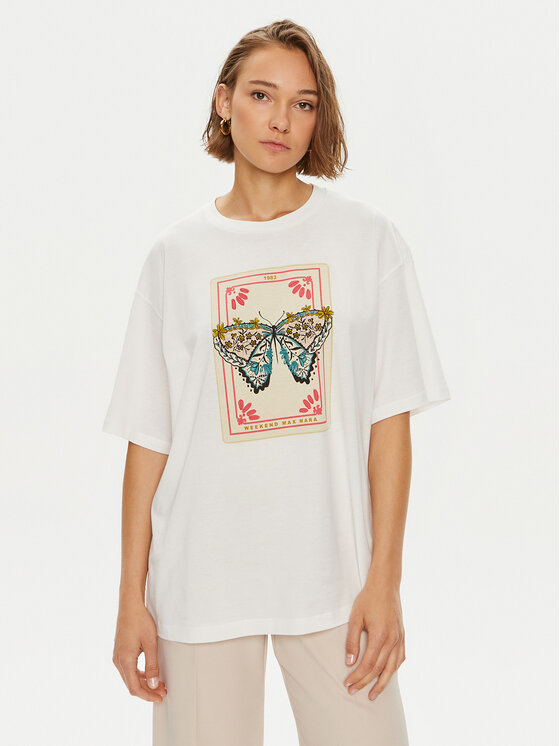 Weekend Max Mara T-Shirt 2425946041 Bílá Regular Fit | Modivo.cz