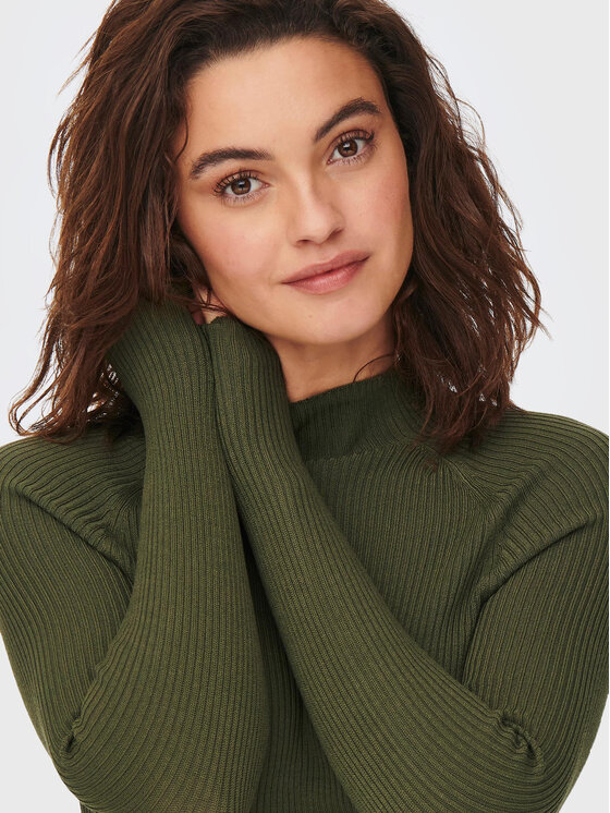 ONLY Sweter Rachella 15272596 Zielony Slim Fit | Modivo.pl