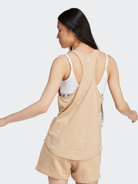 adidas Top Essentials IS2087 Beżowy Regular Fit | Modivo.pl