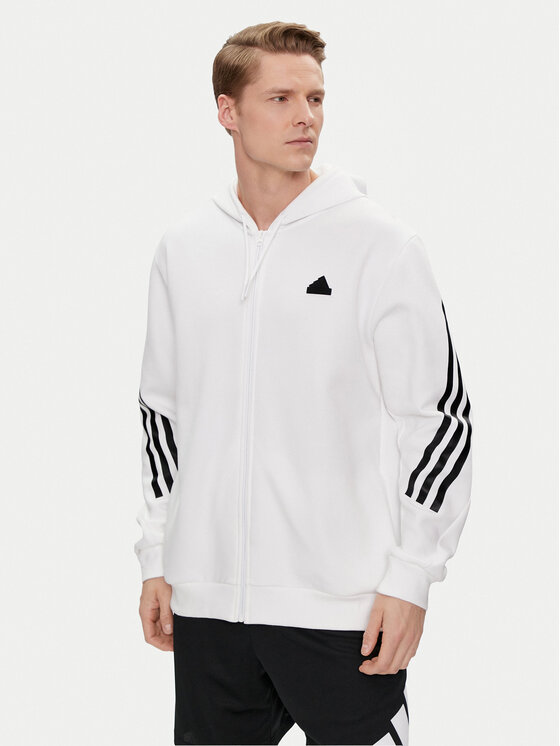 adidas Μπλούζα Future Icons 3-Stripes Full-Zip Hoodie IC8258 Λευκό ...