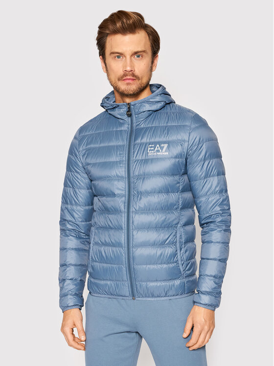 EA7 Emporio Armani Kurtka puchowa 8NPB02 PN29Z 1537 Niebieski Regular Fit | Modivo.pl