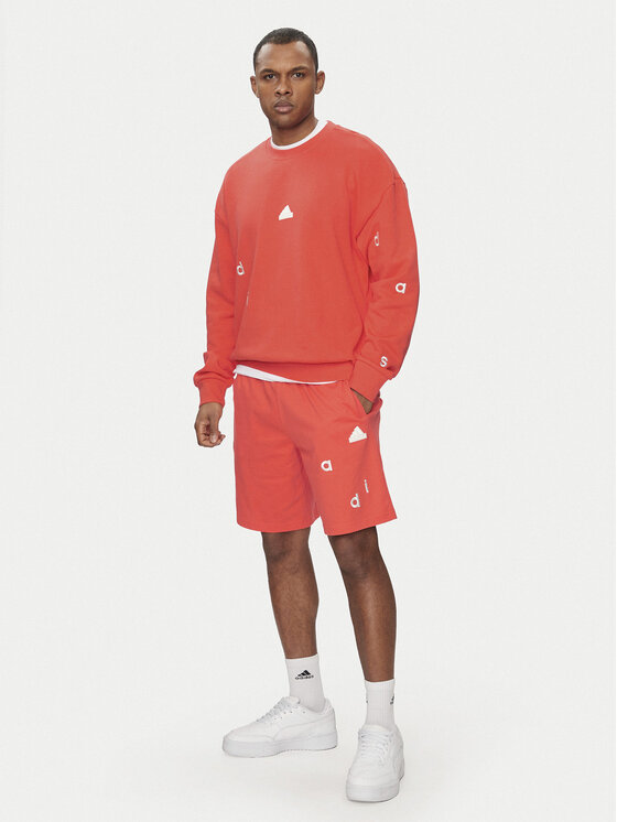 adidas Bluză Embroidered IS2037 Roșu Loose Fit | Modivo.ro