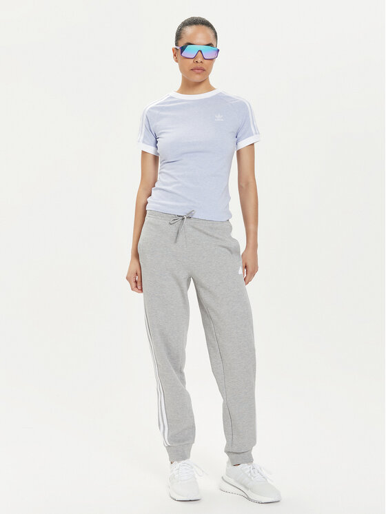 adidas Tricou 3-Stripes IR8108 Violet Slim Fit | Modivo.ro