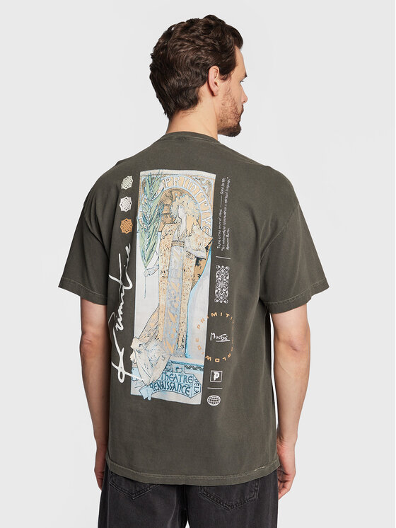 Primitive T-shirt P12688 Kaki Regular Fit | Modivo.fr