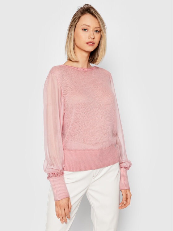 Guess Sweter Danila W1BH07 WE520 Różowy Slim Fit | Modivo.pl