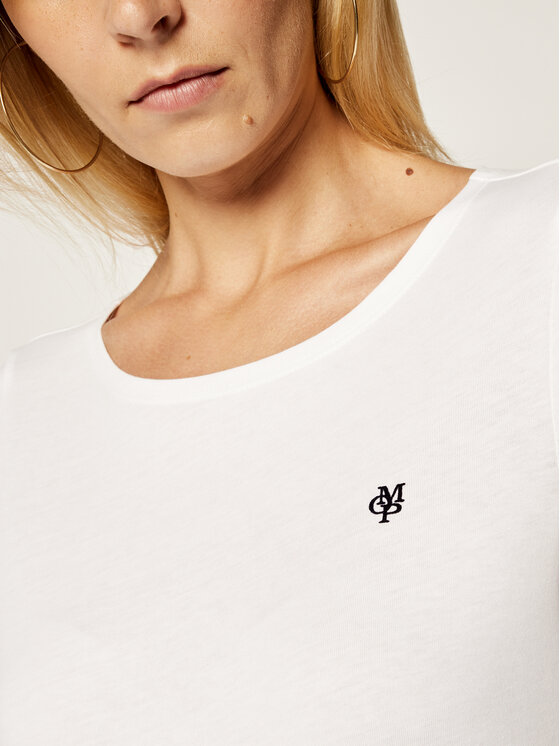 Marc O'Polo T-Shirt B01 2183 51159 Biały Regular Fit | Modivo.pl