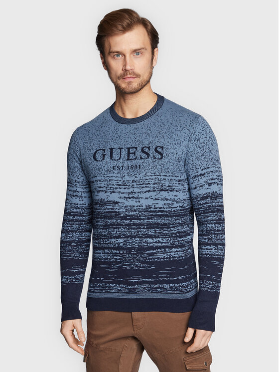 Guess Sweter M3RR19 Z33Z1 Granatowy Regular Fit | Modivo.pl