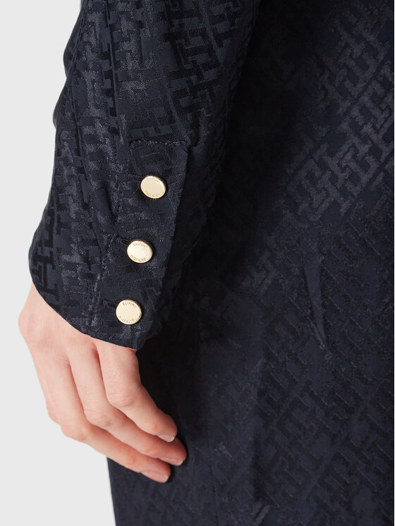 Tommy Hilfiger Jumpsuit Jacquard WW0WW37577 Dunkelblau Regular Fit Modivo