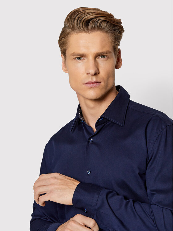 Boss Chemise C-Hank-Soft-C3-214 50459727 Bleu marine Slim Fit | Modivo.fr