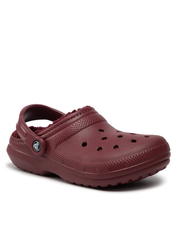Crocs Klapki Classic Lined Clog 203591 Bordowy | Modivo.pl