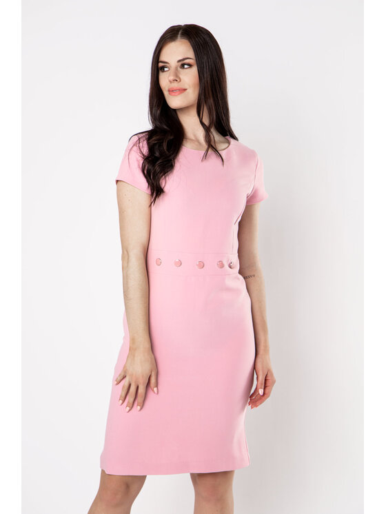 QUIOSQUE Sukienka codzienna JEWEL DRESS Różowy Regular Fit | Modivo.pl