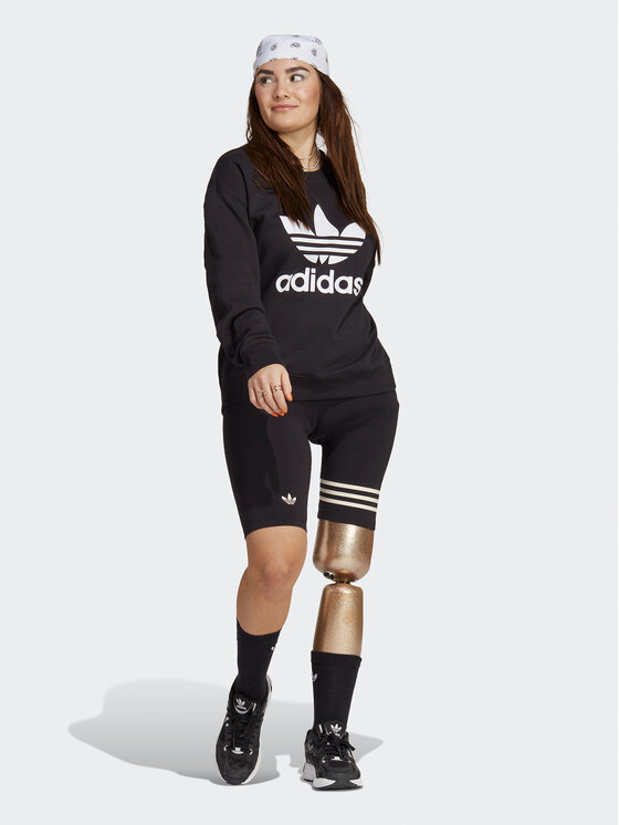 adidas Bluză Trefoil Crew IB7431 Negru Regular Fit | Modivo.ro