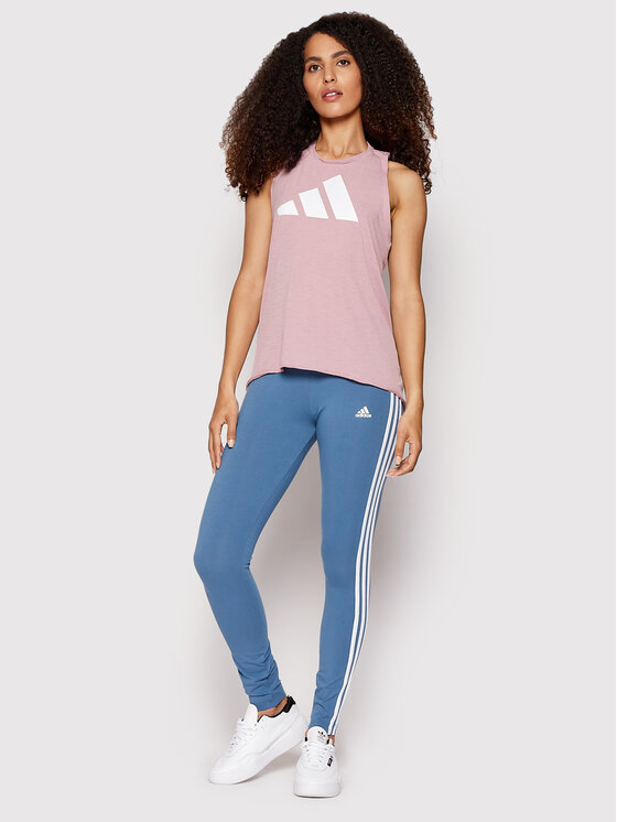adidas Legginsy Loungewear Essentials 3-Stripes HD1830 Niebieski Tight ...