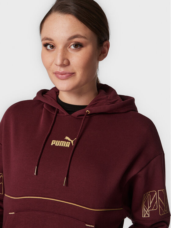 Puma Mikina Power Deco Glam 671756 Bordó Regular Fit | Modivo.cz