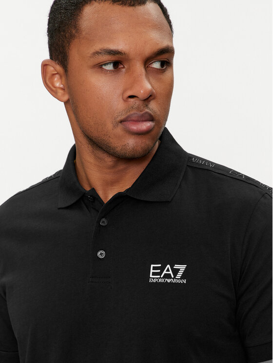 EA7 Emporio Armani Polo 3DPF23 PJ02Z 0200 Melns Regular Fit | Modivo.lv
