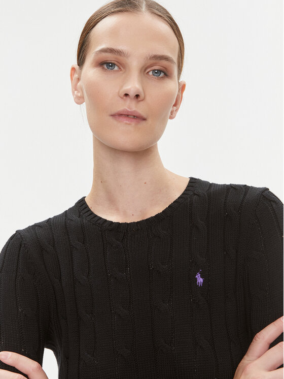 Polo Ralph Lauren Sweter 211891640011 Czarny Regular Fit | Modivo.pl