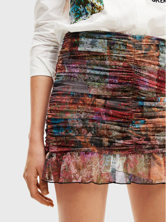 Desigual Spódnica mini Bora 22WWFK03 Kolorowy Slim Fit | Modivo.pl
