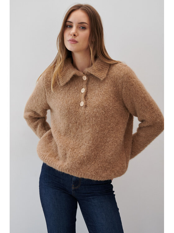 Fobya Sweter F2075 Miedziany Basic Fit | Modivo.pl