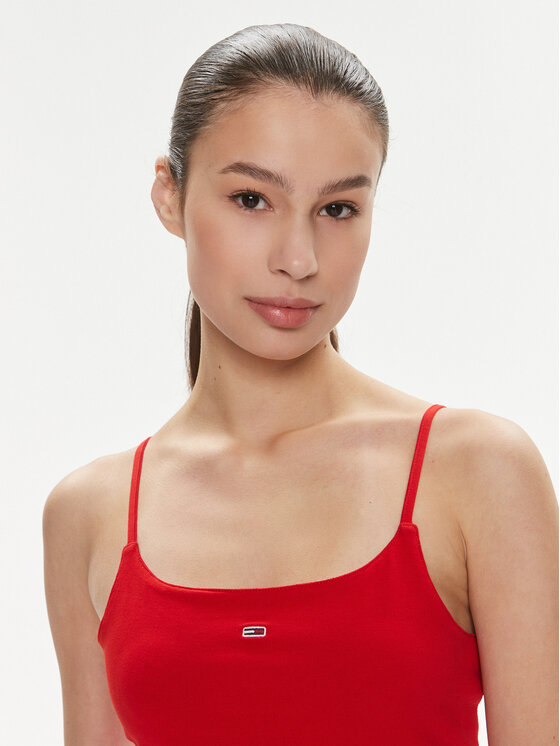 Tommy Jeans Nyári ruha Essential DW0DW17988 Piros Slim Fit | Modivo.hu