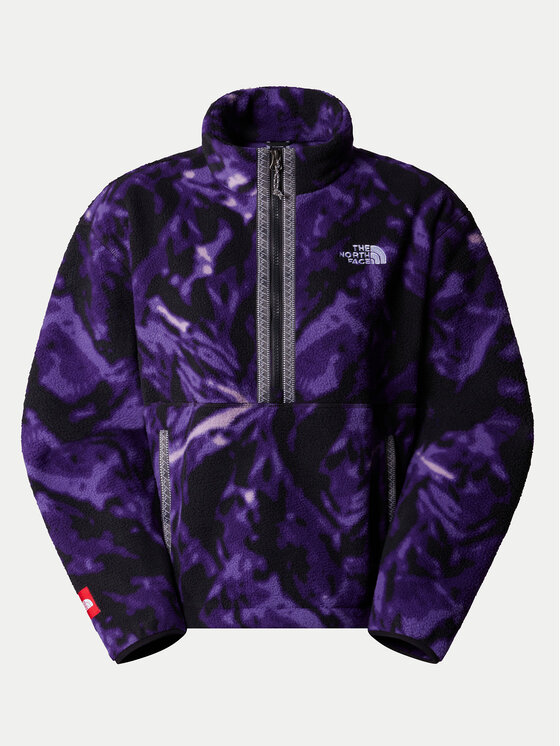 Purple fuzzy north face jacket store