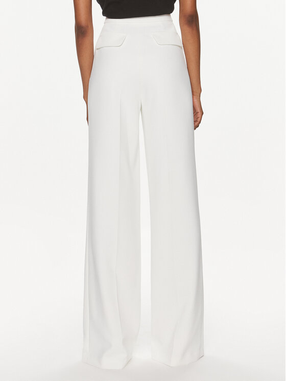 Elisabetta Franchi Kalhoty z materiálu PA-021-41E2-V300 Bílá Regular Fit | Modivo.cz