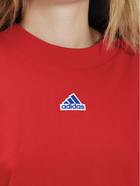 adidas T-Shirt Future Icons 3-Stripes IR9136 Rot Loose Fit | Modivo.de
