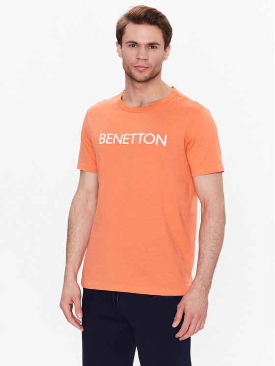 United Colors Of Benetton T-Shirt 3I1XU100A Πορτοκαλί Regular Fit ...